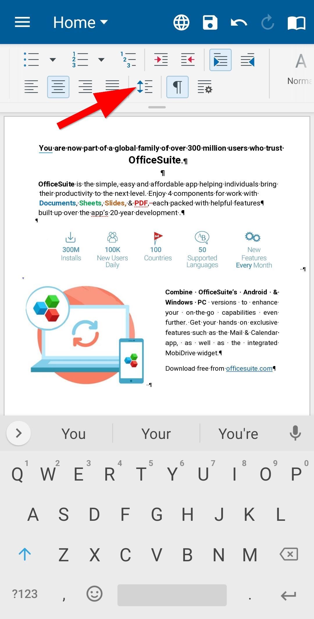 Add Remove Extra Space Before After Paragraph In Documents OfficeSuite